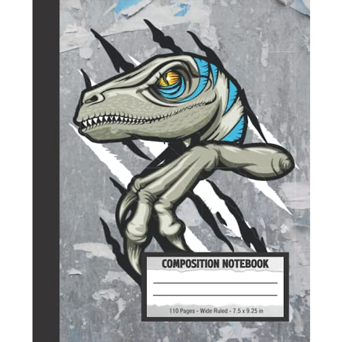 Composition Notebook: Wide Ruled Lined Paper Notebook Journal | Dinosaur T-Rex Reptile Dino Claw Beast | Perfect Blank Notepad Workbook for Students Kids Boys Girls Teens