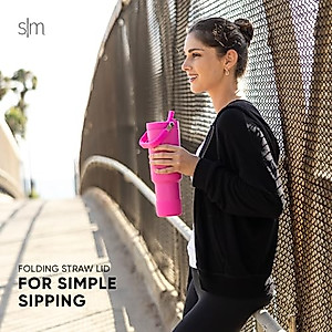 Simple Modern Trek Pivot | 40oz Flip Straw Tumbler with Handle | Water Bottle & Boot | Interchangeable Straw & Chug Lids | Insulated Stainless Steel Jug | Gym Sports Outdoors | Canary