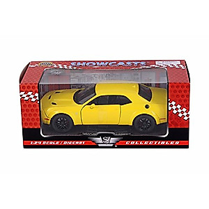 Motor Max 2018 Dodge Challenger SRT Hellcat Widebody, Bright Yellow 79350YL - 1/24 Scale Diecast Model Toy Car