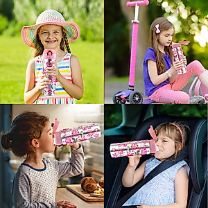 Coosilion 17 oz Insulated Water Bottle, DIY-0718, Pink, Stainless Steel, Decorate Your Own Water Bottle for Girls, 304 Food Grade, BPA Free, Leakproof, 17 fl oz, Water Bottle