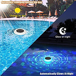 Solar Floating Pool Lights,Color Changing Fish Pattern Swimming Pool Lights,Glow in The Dark LED Pool Floating Fish Lights,IP67 Waterproof Outdoor Pool Lights That Float for Pool,Pond,Hot tub-2 PACK