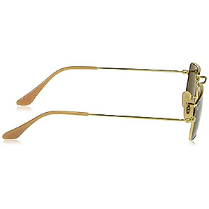 Ray-Ban RB3957 Julie Rectangular Sunglasses, Legend Gold/Polarized Brown, 49 mm