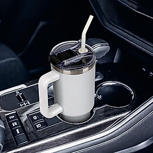 Hope Fight Believe - Breast Cancer 40oz Water Bottle Double Wall Insulated Tumbler with Handle Leakproof Travel Mug White-style