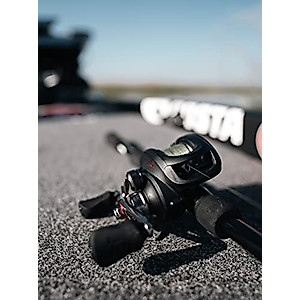 13 FISHING - Inception G2 Baitcast Reel - 7.3:1 Gear Ratio - Left Hand Retrieve (Fresh) - ING2-7.3-LH, Black