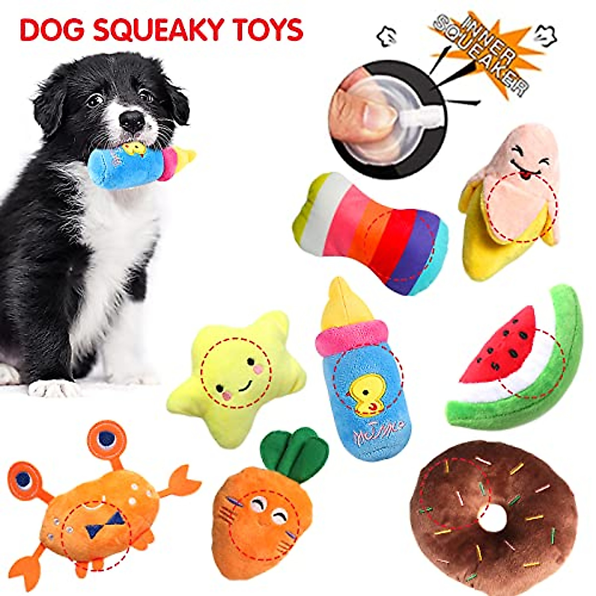 SYEENIFY Puppy Toys for Small Dogs, Teething Toys for Puppies,Cute Dog Toys for Small Dogs,Durable Chew Toys for Puppies,100% Natural Cotton Rope Chew Toys, Safe, Non-Toxic