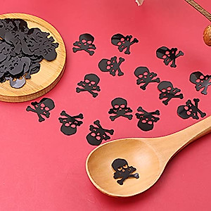 ONLYKXY 560pcs Halloween Party Confetti Black Skull Confetti for Halloween Party Table Confetti and DIY (Skull)