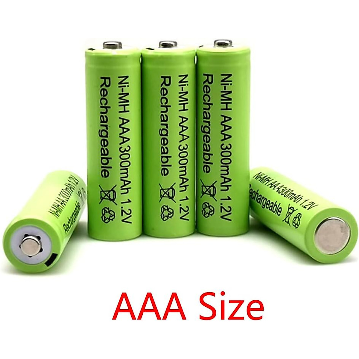 FULIN 12 Packs 1.2V AAA 300mAh Ni-MH Rechargeable Batteries for Solar Lights (AAA Size)