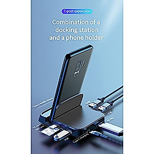 SXYLTNX 7 in 1 USB Type C Hub Docking Station USB-C to HDMI USB 3.0 HUB SD TF Card PD Adapter