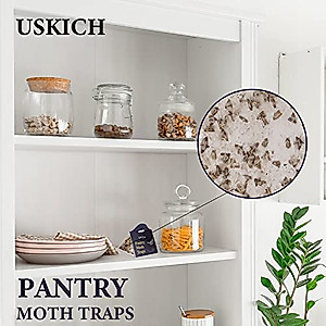 Moth Traps for Pantry Moths, 16 Pack Kitchen Moth Traps with Pheromones Prime, Non-Toxic Easy Setup Sticky Glue Trap for Food and Cupboard Moths in Your Kitchen (Organic)