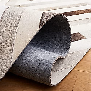 Safavieh Studio Leather Collection 5' x 8' Grey/Brown STL819F Handmade Modern Natural Hide Area Rug