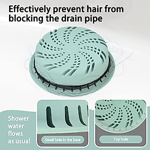 VOHCTO Silicone Drain Hair Catcher Bathroom Sink Bathtub Drain strainers for pop up and Regular drains (Gray)