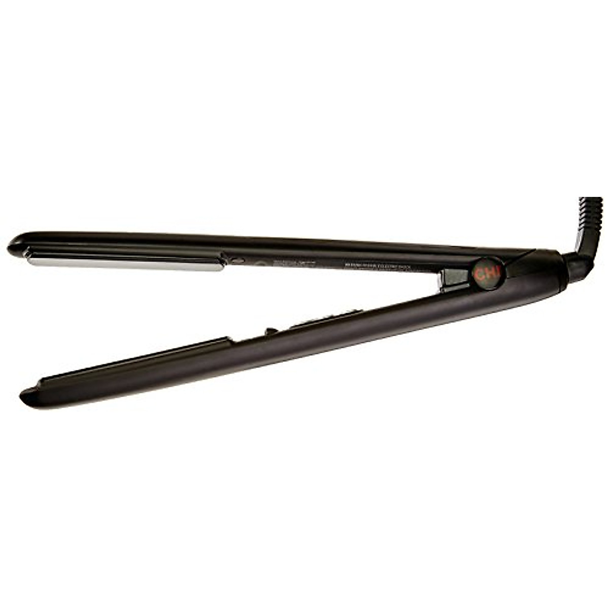 CHI Onyx Euroshine 1" Straightening Hairstyling Iron With 4" Extended Plates, Black
