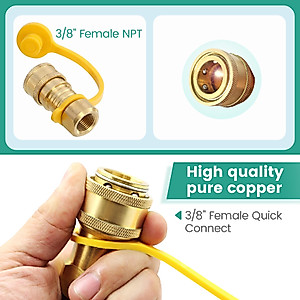 5369 Propane to Natural Gas Conversion Kit, For Weber,Blackstone 28" &36 ",Pizza Oven,Fire Pit, Generator, Patio Heater,etc.12FT 3/8" ID Natural Gas Hose with Quick Connect