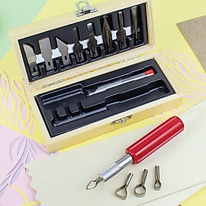 Woodworking Knife Set by Excel Blades - Precision Wood Carving Knife Set For Wood Carving, Scrapbooking, Model Kits and More - Craft Knife Bulk Set Includes Knife Handle, Blades, Routers and Gouges