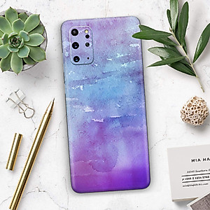 DesignSkinz Blotted Purple 896 Absorbed Watercolor Texture Protective Vinyl Decal Wrap Skin Cover Compatible with The Samsung Galaxy S20 (Screen Trim & Back Glass Skin)