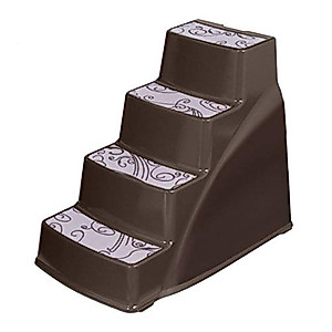 Petmate Lightweight Pet Steps Elevated Non-Slip Steps Chocolate Brown One Size Fits Most