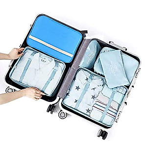 Relavel Cosmetic Pouch Toiletry Bags Travel Business Handbag Waterproof Compact Hanging Personal Care Hygiene Purse (Blue)