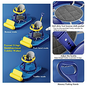 Push Along Walker Baby Activity Center Walker from 6 Months Baby Jumpers Mute Anti-Rollover Toddler Walker,Multi-Function, Dining Table (Color : Pink)