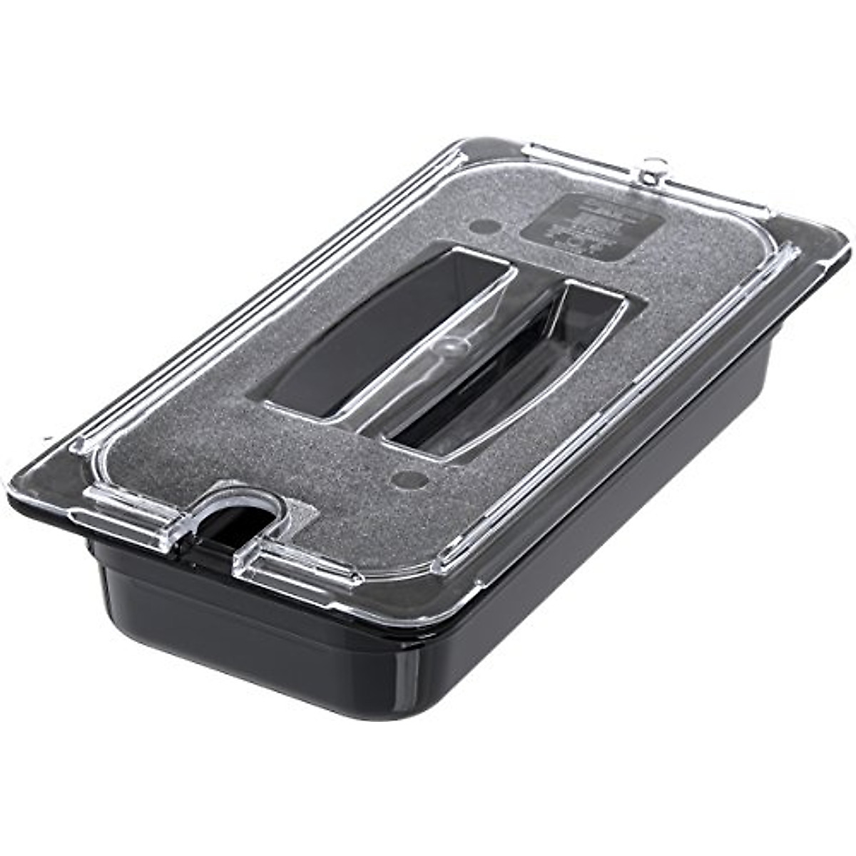 Carlisle FoodService Products 10271U07 StorPlus Third Size Polycarbonate Universal Handled Notched Food Pan Lid, Clear