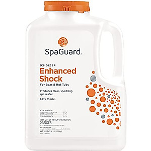 SpaGuard Enhanced Shock 6 Pound with LeisureQuip ScumBoat Scum Absorber and LeisureQuip Hot Tub Care Ebook