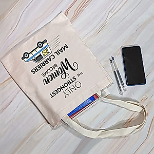 VAMSII Mail Carrier Tote Bag Mail Lady Gifts Shoulder Bag Postal Worker Gifts Mailman Gifts for Women Post Office Gifts (Tote Bag)