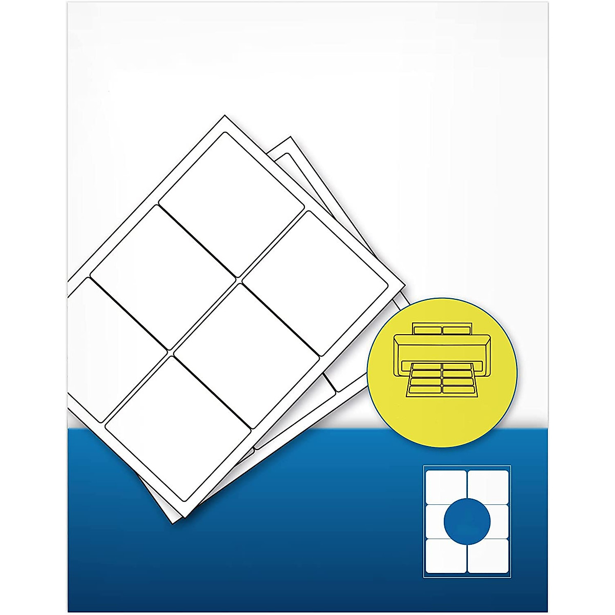 3-1/3x4 Shipping Address Labels, POLONO Shipping Labels for Laser & Inkjet Printers, 144 Mailing Labels, 6 Label/Sheet