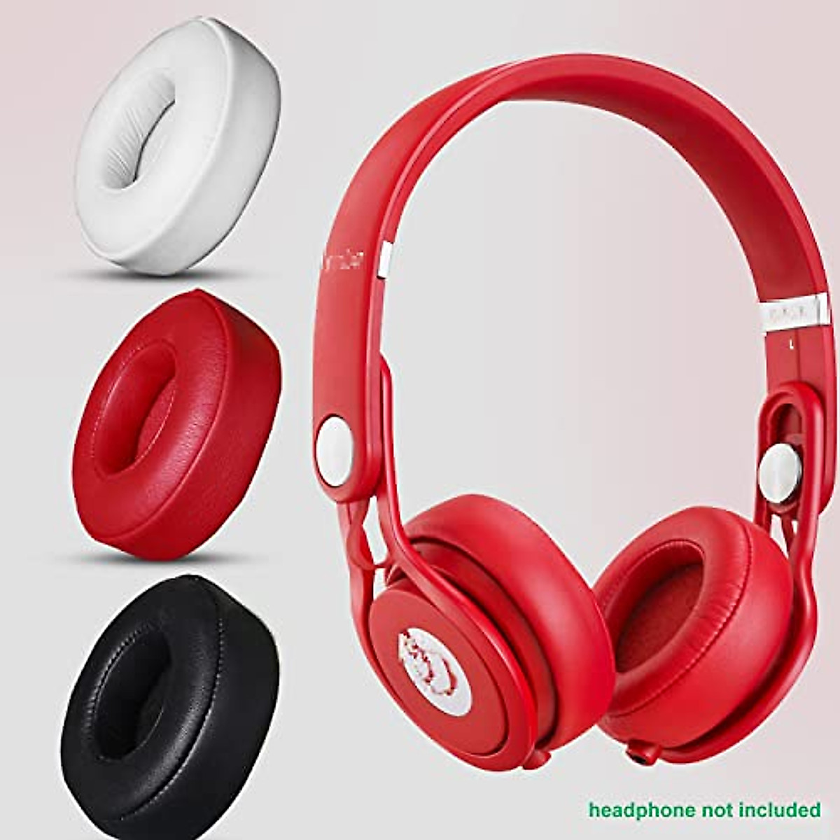 Replacement Mixr Earpads Ear Cushions Ear Cups Repair Parts Compatible with Monster Beats Mixr On-Ear Headphones Ear Pads