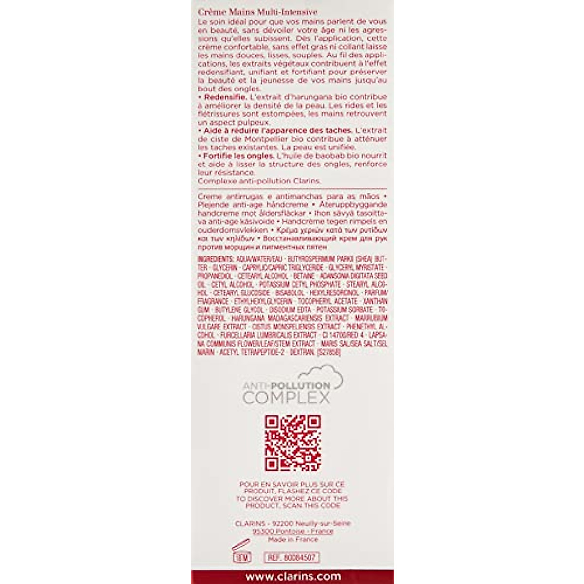 Clarins Super Restorative Hand Cream | Anti-Aging | Targets Dark Spots and Wrinkles | Promotes Youthful-Looking Hands Immediately and Over Time | Shea and Mango Butters Nourish, Soften and Smoothe