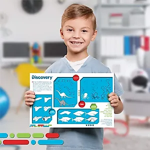 Discovery Kids Art Projector with Six Dry Erase Markers and 10 Reusable Drawing Discs, Draw on Reusable Transparent Sheets, Magnify and Project Art onto Ceilings, Walls, and More