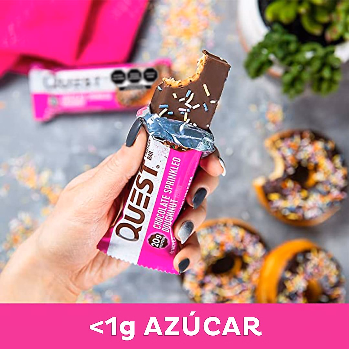 QUEST NUTRITION Chocolate Frosted Doughnut Protein Bar 12 Pack, 2.12 OZ