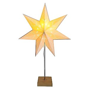 Bedside Table Lamp Paper and Chrome Standing Lamp Room Decoration Festival Lantern Light Nightstand Desk Lamp Bedroom Dresser Living Kids Room College Dorm Coffee (White, 24.8"x16.9"x7.09")