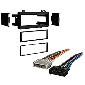 Compatible with Dodge Ram Pickup 1984 1985 1986 1987 19888 1989 1990 1991 1992 1993 1994 1995 1996 1997 1998 1999 2000 2001 Single DIN Stereo Harness Radio Install Dash Kit Package
