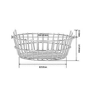 only fire #8567 Charcoal Ash Basket Stainless Steel Charcoal Holder with Handles, Fits for Kamado Joe-Joe Junior Grill