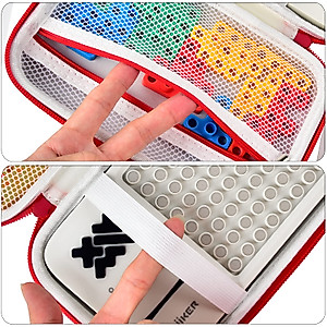 Case Compatible with GiiKER Super Blocks Puzzle Game, Super Slide Brain Teaser Puzzle Holder, Organizer Storage Bag for Electronic Brain Game Console & Puzzles for Kids Boys and Girls -Box Only-White