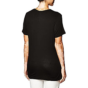 WonderWink Women's Silky Short Sleeve Tee, Black, Large