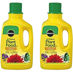 Miracle-GRO 1001502 Liquid All Purpose Plant Food Concentrate, 12-4-8, 32-Ounce Bottle (2-Pack (32 Oz))