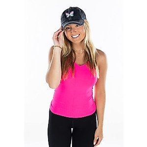 Funky Junque Vintage Patch Hat: Butterfly Hearts - Black