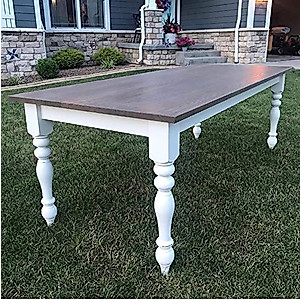 CAROLINA LEG CO. Chunky Farmhouse Table Legs - Unfinished - DIY Furniture - Turned Legs - Set of 4 - Dimensions: 3.5" x 29"