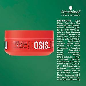 OSiS+ Flexwax – Ultra Strong Cream Wax, 2.8 oz – Long-lasting Hold for Creative Hair Styling – Moldable Texturizing Product for Wild Hair Styling and Shine – Washes Out Easily