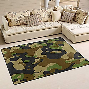 ALAZA Camouflage Military Style Area Rug Rugs for Living Room Bedroom 3'x2'