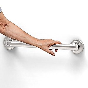 AquaChase Bath Safety Grab Bar, ADA Compliant 500lbs Support, Bathroom Mobility Aid, Stablilization Help for Seniors and Disabled, Rustproof Stainless Steel (24in, Chrome)