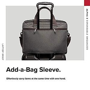 TUMI Alpha 3 Expandable Organizer Laptop Briefcase - 15-Inch Computer Bag for Men and Women - Anthracite