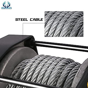 REINDEER New 12V Winch 3000 lb Load Capacity Electric Winch Kit for ATV UTV Steel Cable Wire Rope with Hawse Fairlead Waterproof IP67 with Wireless Remotes