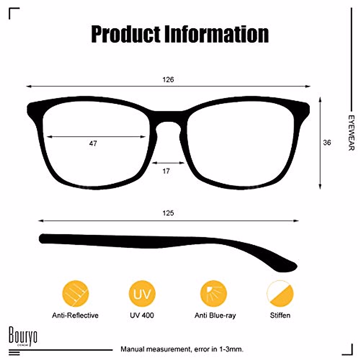 Bouryo Kids Blue Light Blocking Glasses, Fake Eyeglasses for Girls Boys Age 3-12 (Pink+Pink/Green)