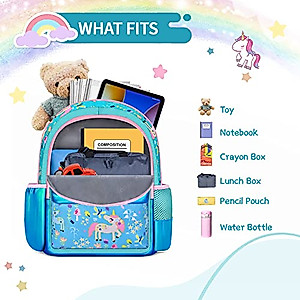 Neragron Toddler Backpack, Preschool Toddler Backpack for Kindergarten Elementary Kids 3-6, Mini Backpacks with Adjustable Padded Shoulder Straps(14 IN