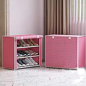 JAHH Shoe Rack, Home Shoe Rack with Dustproof Cover Closet Shoe Storage Cabinet Organizer, for Entryway Bedroom Living Room