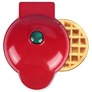 Mini Waffle Maker,Portable Electric Non-Stick Waffle Iron, Round Waffle Maker Grill Machine for Single Waffle, Cookies, Eggs Individual Waffles Anywhere for Breakfast.
