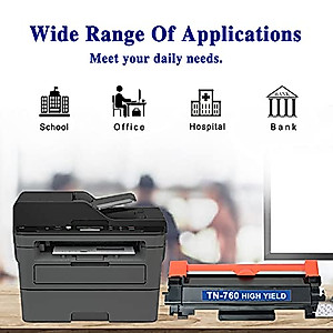 PAIC 1 Pack Compatible TN-760 TN760 Toner Cartridge Replacement for Brother DCP-L2550DW MFC-L2710DW L2750DW L2750DWXL HL-L2350DW L2370DWDWXL L2390DW L2395DW Printer,Sold by HOBBYUNION, Black