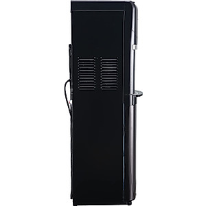 Primo Bottom Loading Water Dispenser, 3 Temp (Hot-Cool-Cold) Water Dispenser for 5 Gallon Bottle w/Child-Resistant Safety Feature, Black with Black Stainless Door