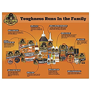 Gorilla Crystal Clear Duct Tape, 1.88" x 9 yd, Clear, (Pack of 3)